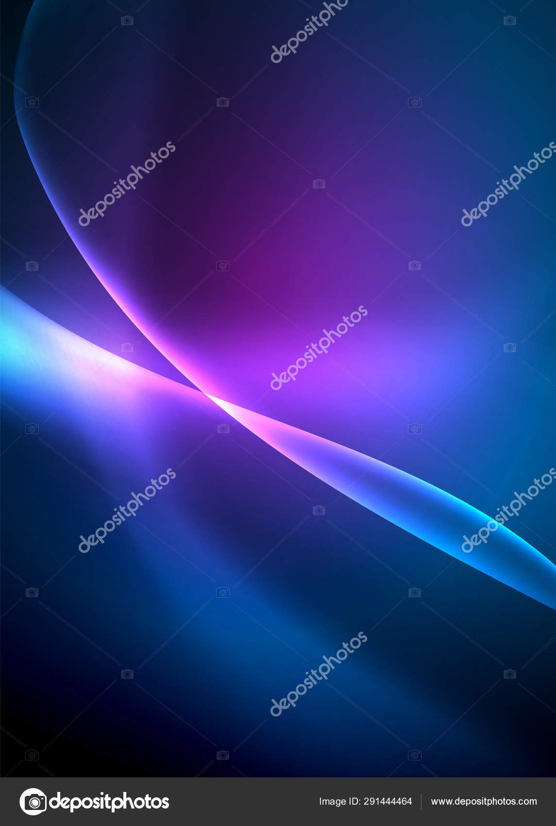 Neon blue electric wave abstract background. Abstract technology ...