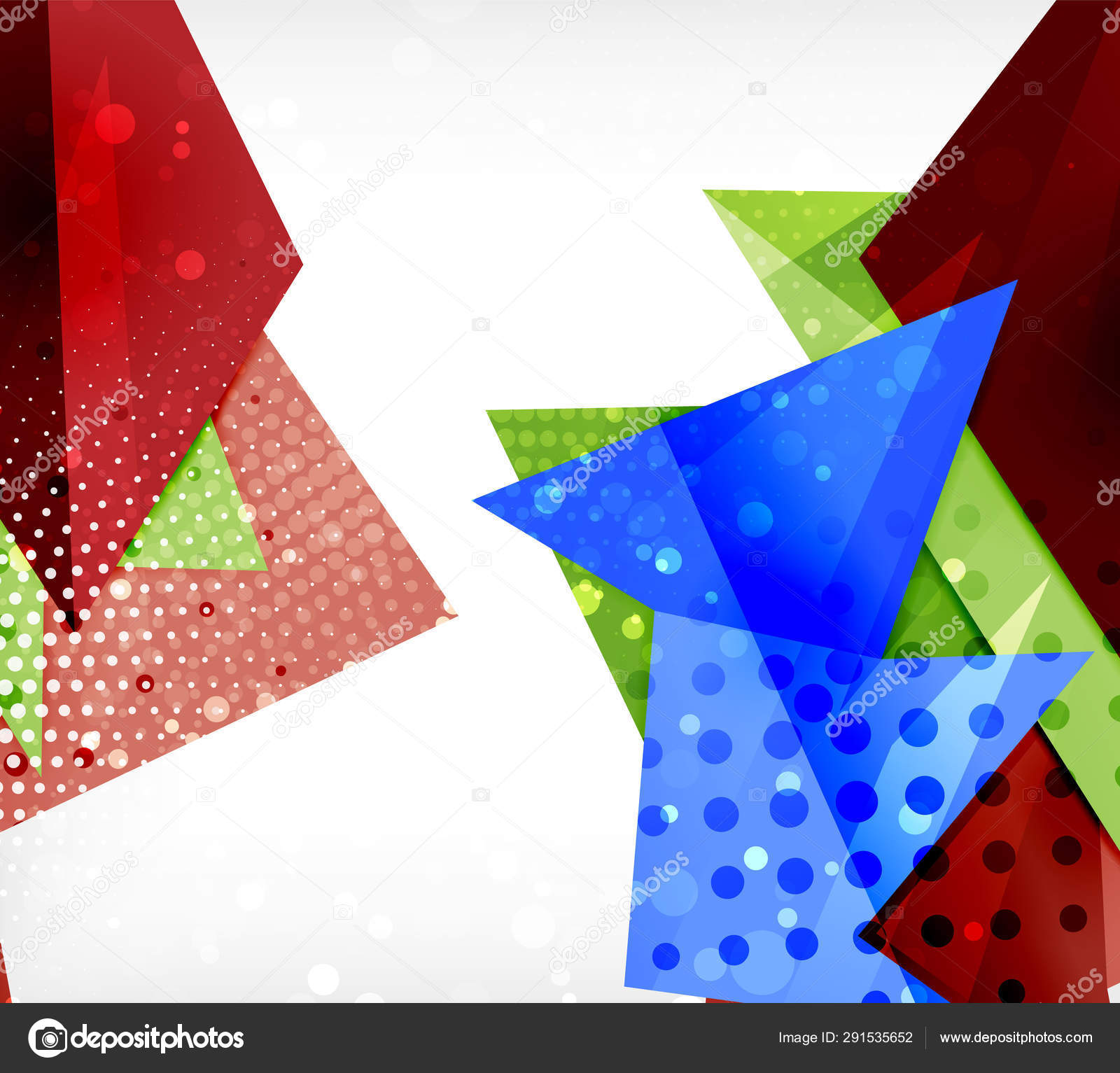 Modern origami card. Modern origami design element. Color geometric ...