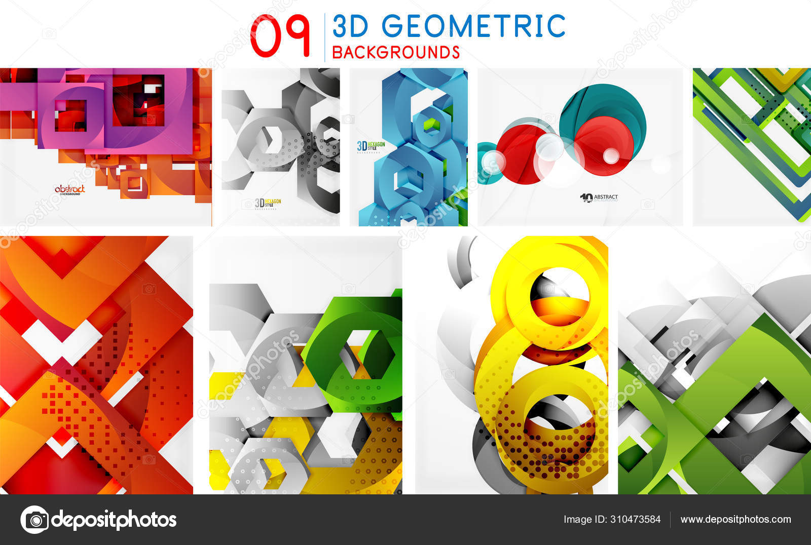 3d Geometric Shape Patterns
