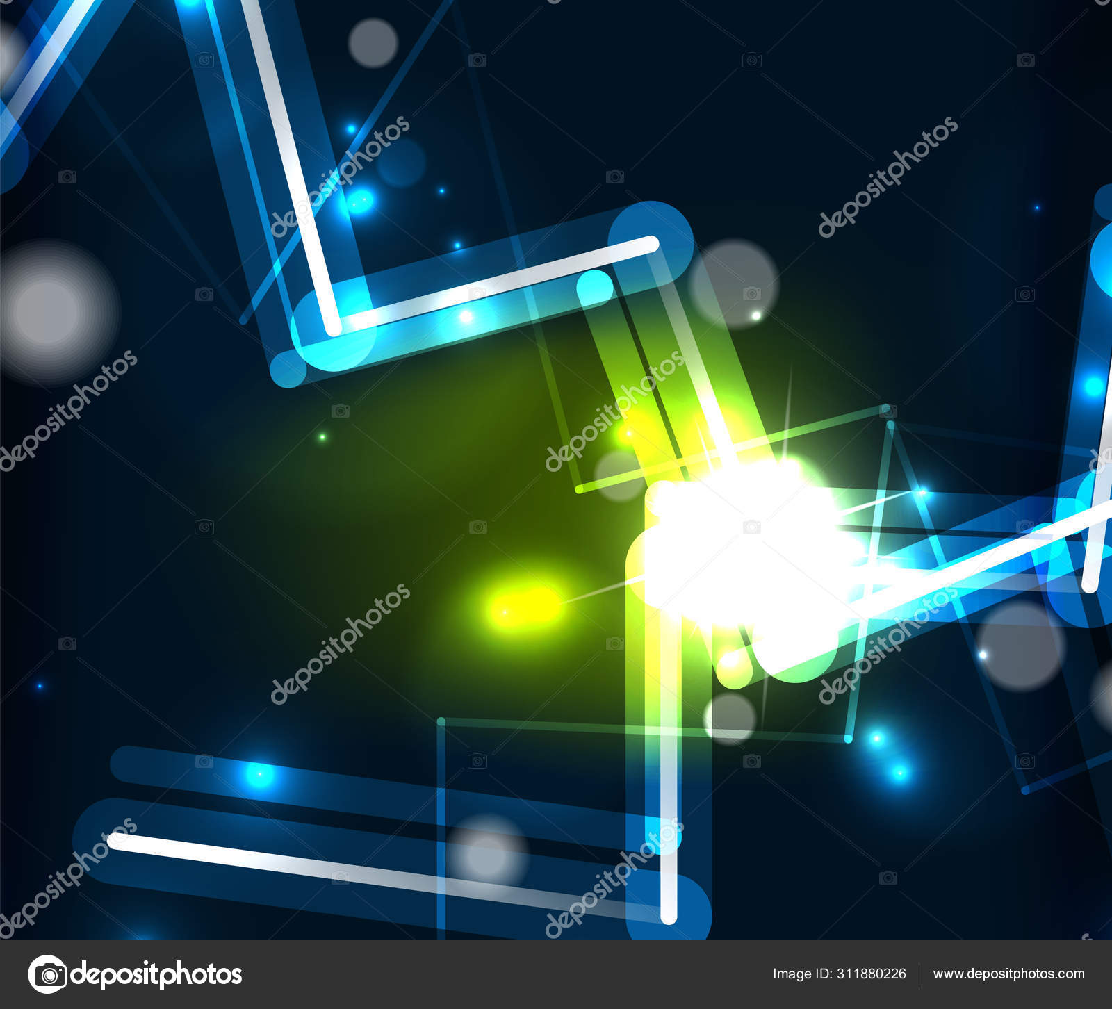 Neon zig zag lines, glowing spark trail tracing effect on black ... Neon zig zag lines, glowing spark trail tracing effect on black ...