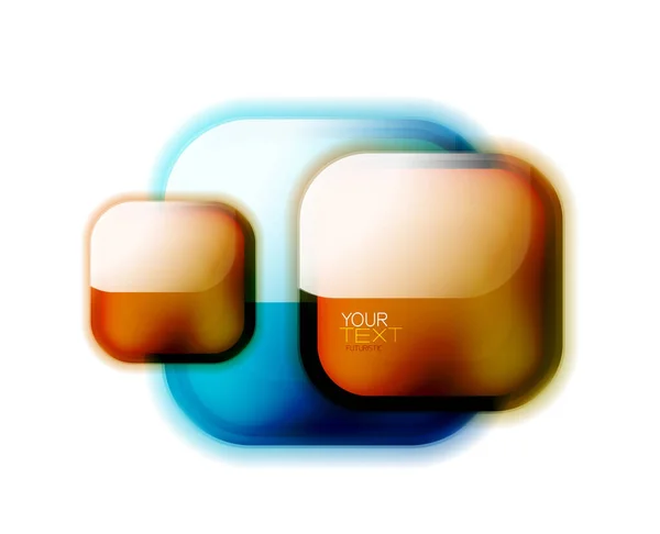 Set of glossy vector hexagon banners with reflection for business logo ...