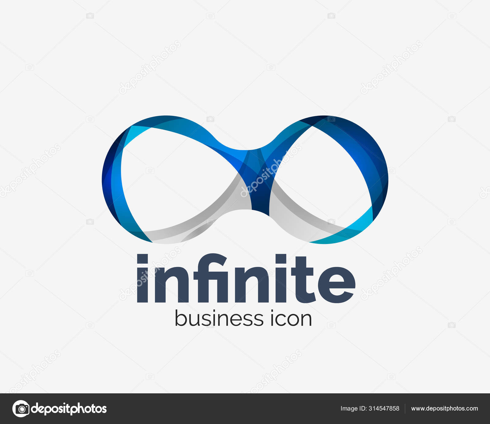 Infinite logo, blue abstract business icon Stock Vector Image by ...