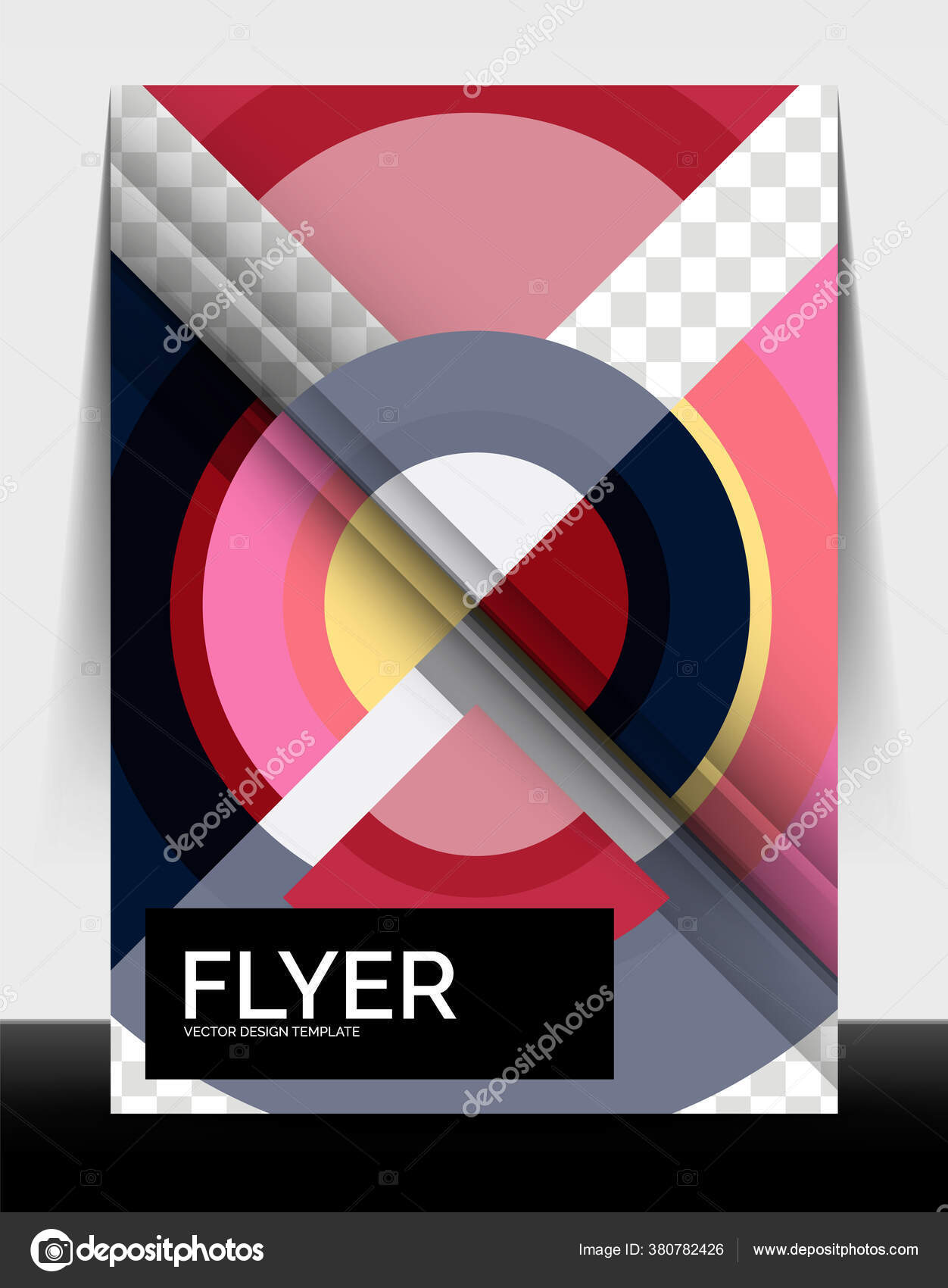 Circle design a4 flyer print template, annual report design Stock ...