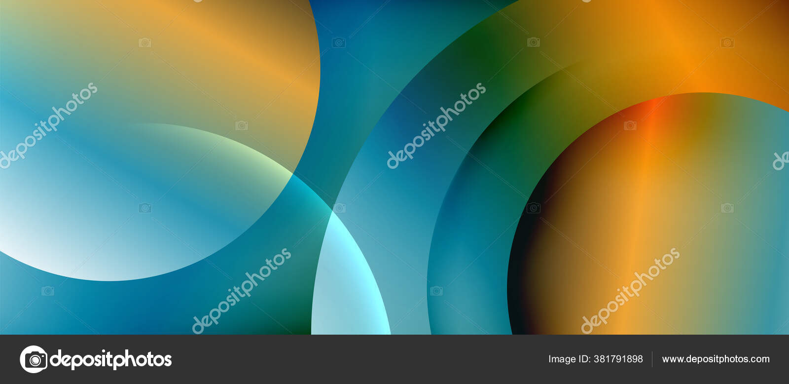 Circle modern geometric abstract background with liquid gradients Stock ...