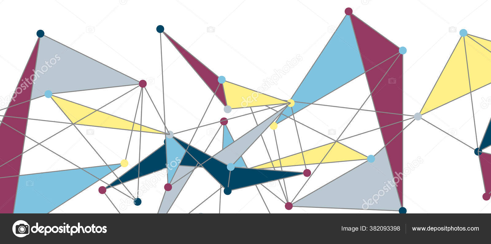 Line points connections, triangular technology design. Abstract geometric background Stock ...