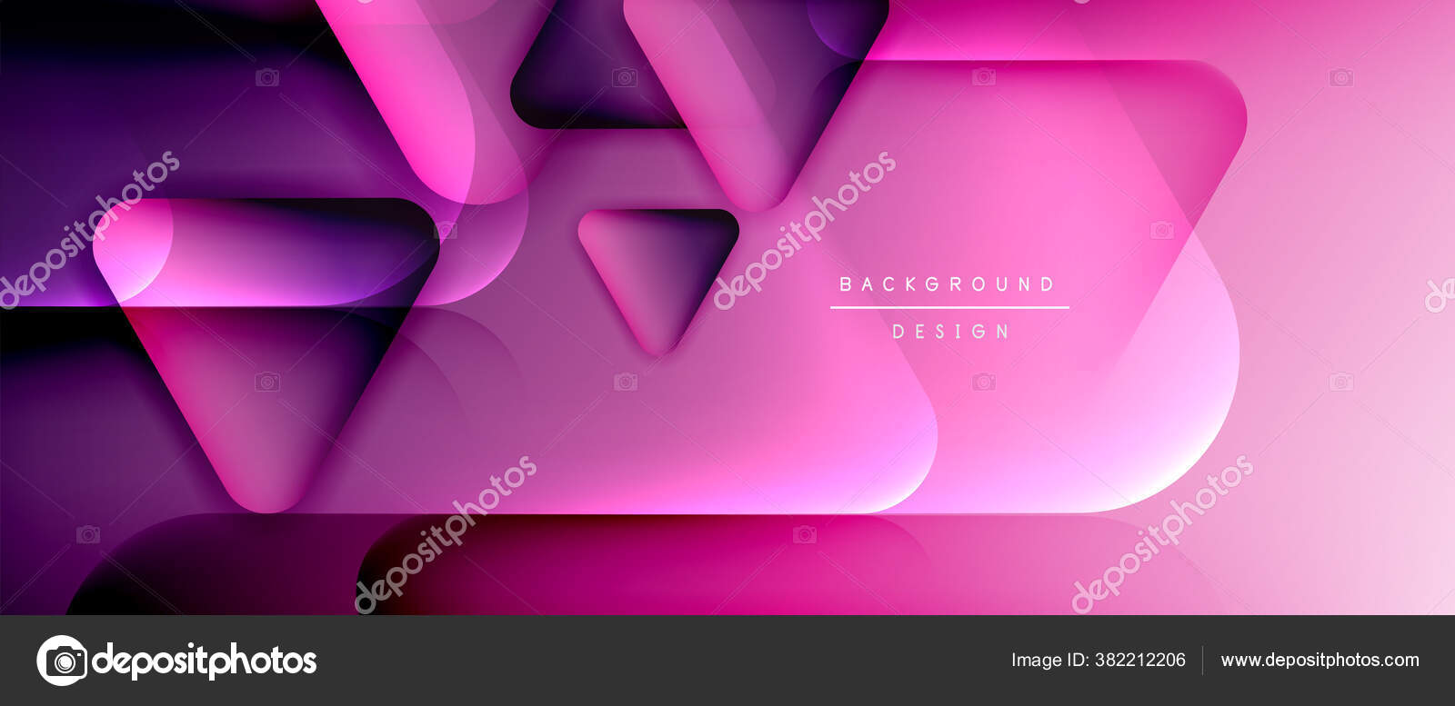Triangle shapes geometric abstract background. 3D shadow effects and ...