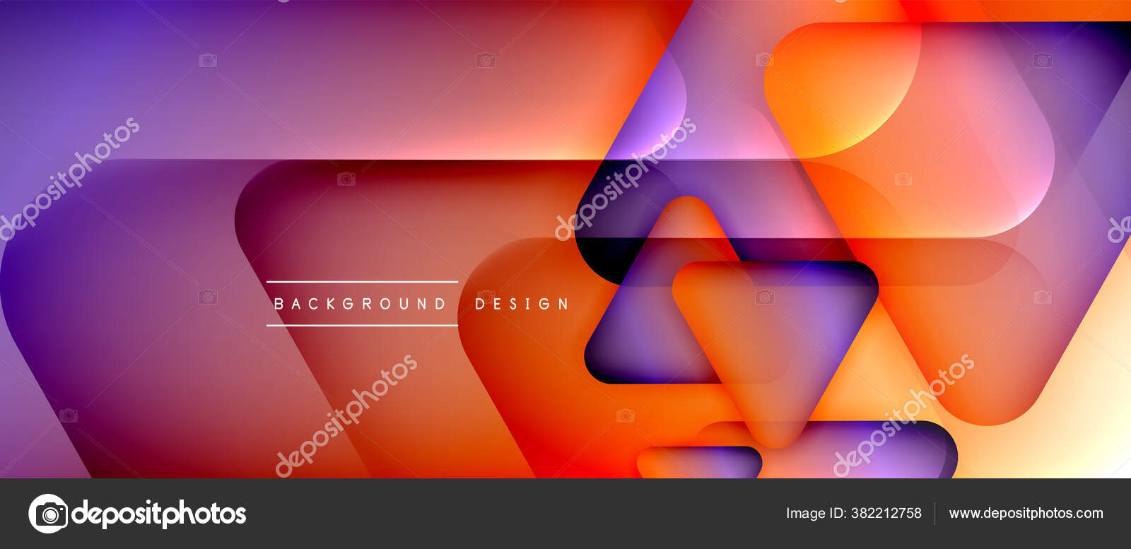 Triangle shapes geometric abstract background. 3D shadow effects and ...