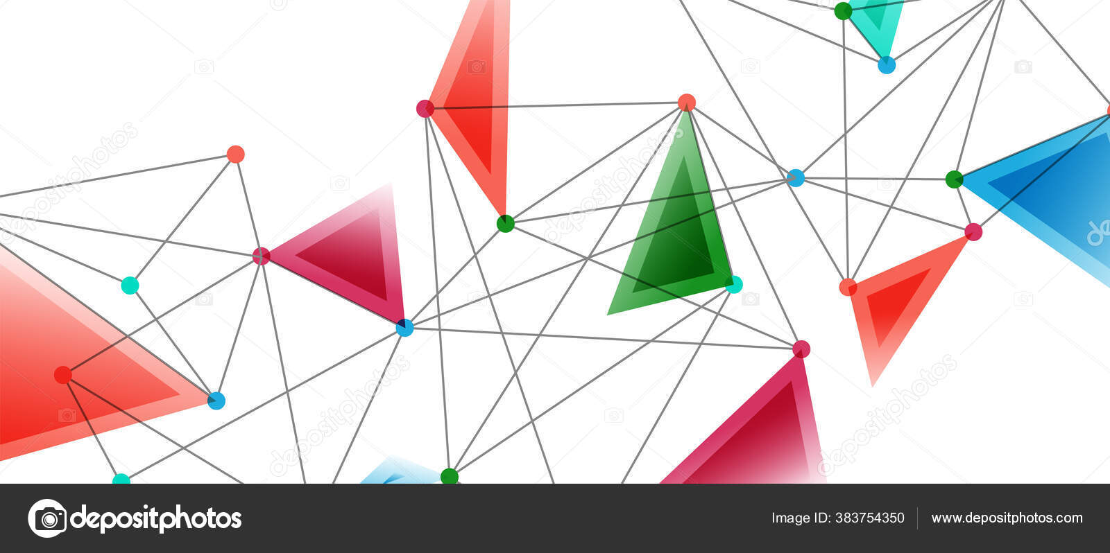 Line points connections, triangular technology design. Abstract geometric background Stock ...