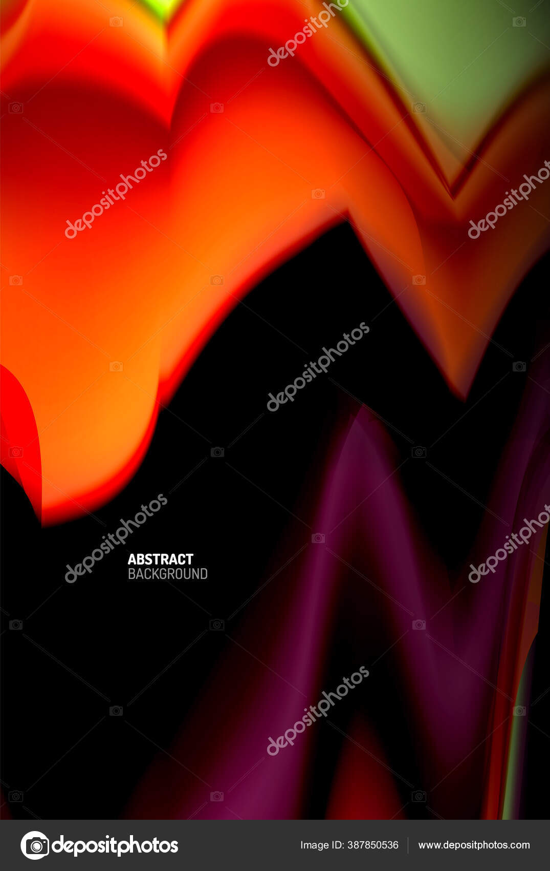 Liquid gradients abstract background, color wave pattern poster design ...