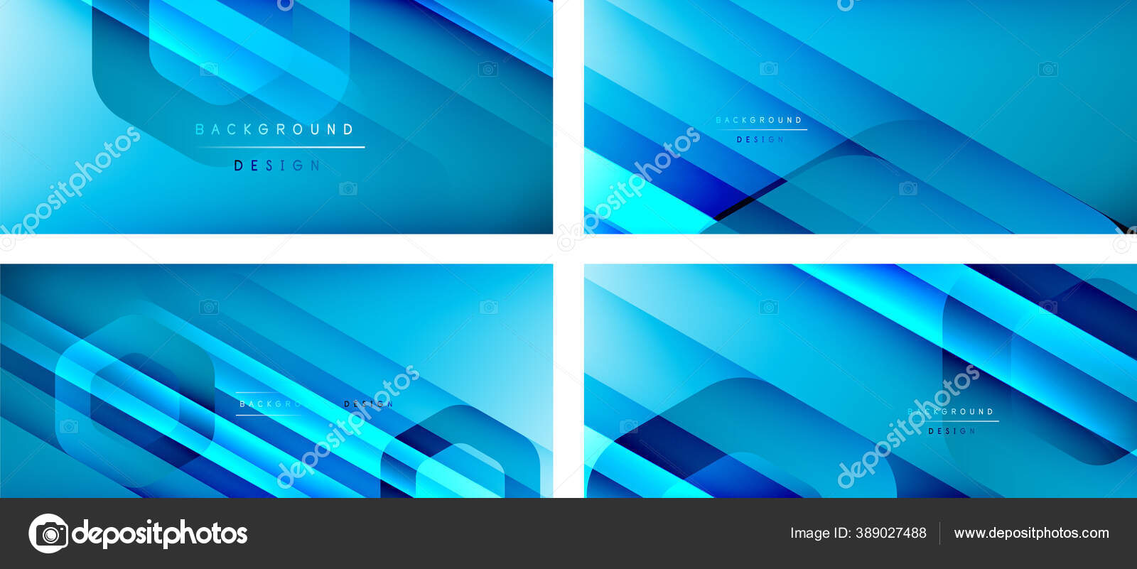 Set of hexagon geometric shapes and fluid gradients with 3d shadow and light straight lines ...