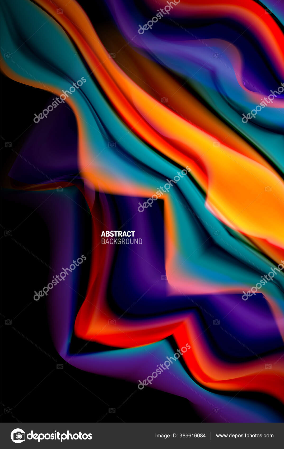 Liquid gradients abstract background, color wave pattern poster design ...