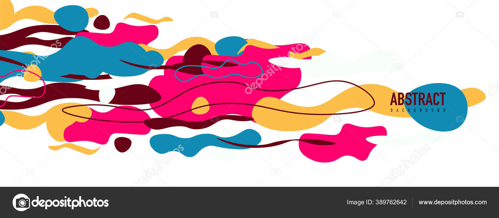 Trendy liquid style shapes abstract design, dynamic vector background ...
