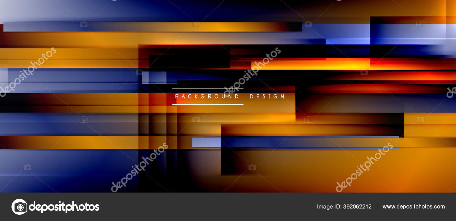 Dynamic lines on fluid color gradient. Trendy geometric abstract ...