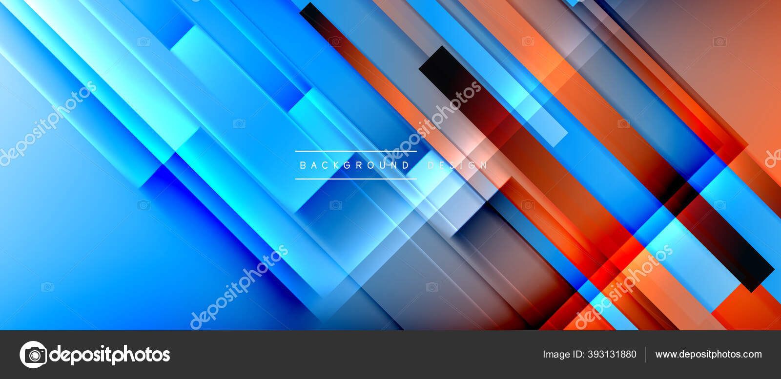 Dynamic lines on fluid color gradient. Trendy geometric abstract ...