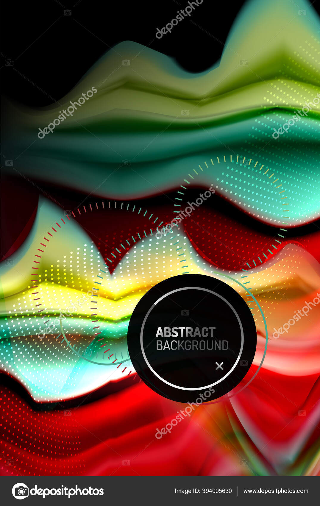 Liquid gradients abstract background, color wave pattern poster design ...