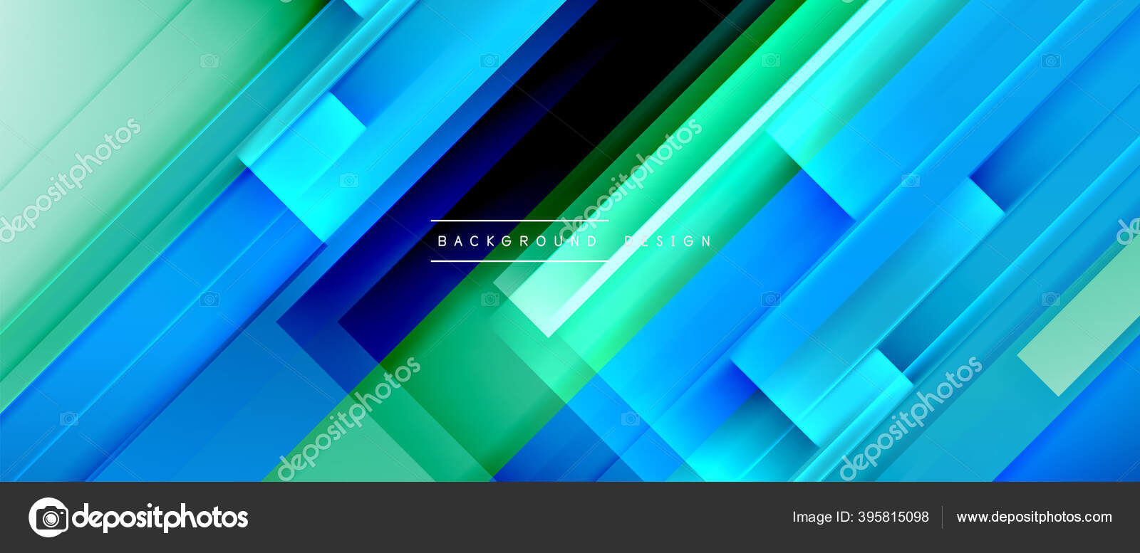 Dynamic lines on fluid color gradient. Trendy geometric abstract ...