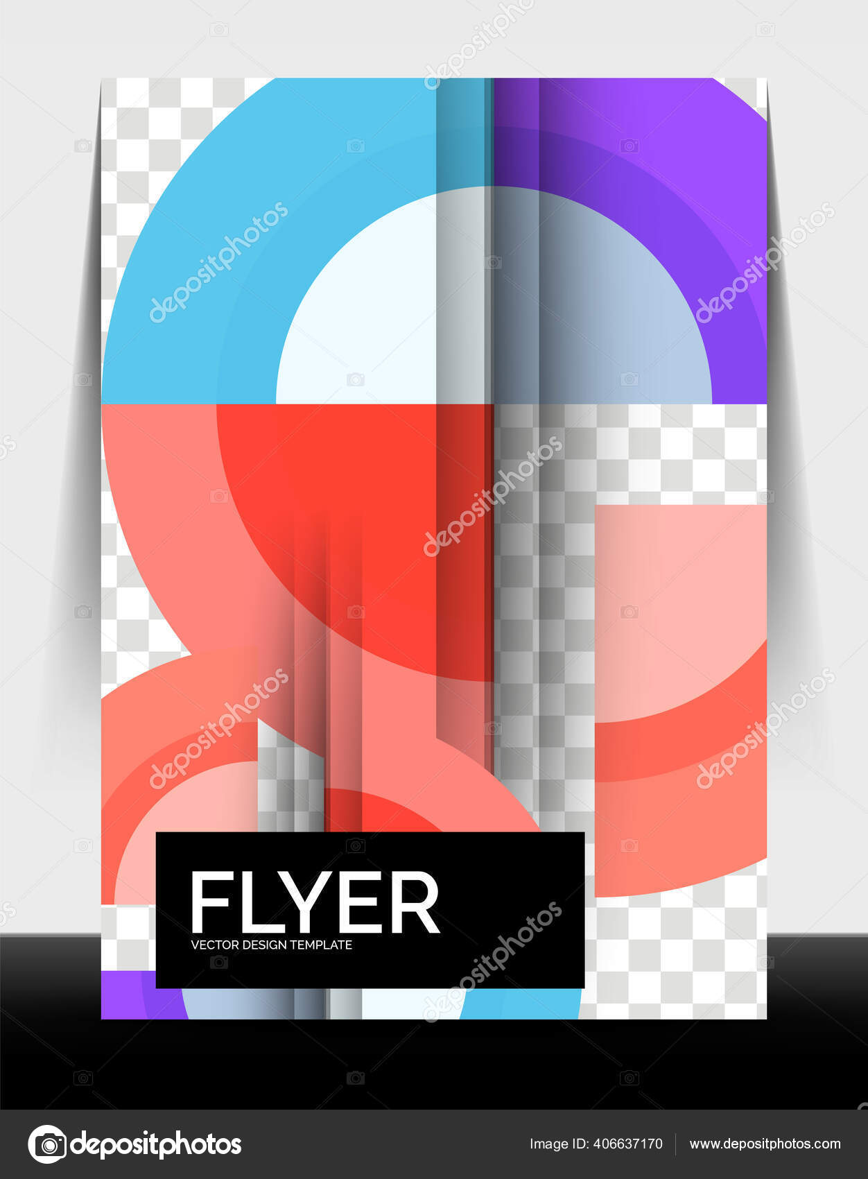 Circle design a4 flyer print template, annual report design Stock ...