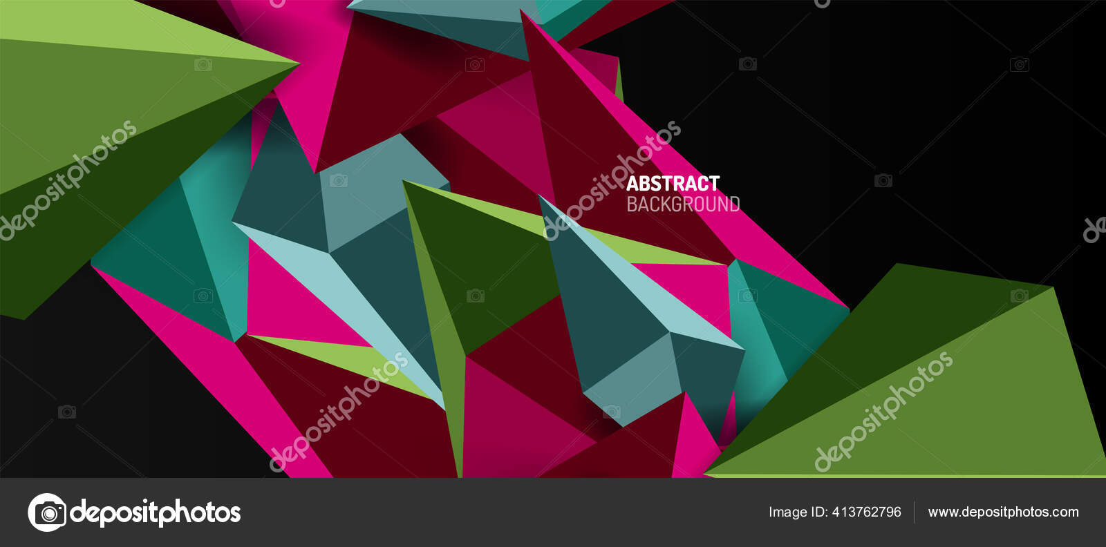 3d low poly abstract shape background vector illustration Stock Vector ...