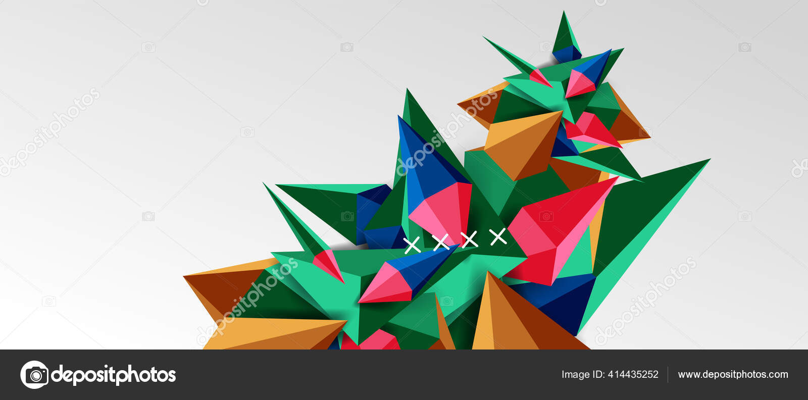 3d low poly abstract shape background vector illustration Stock Vector ...