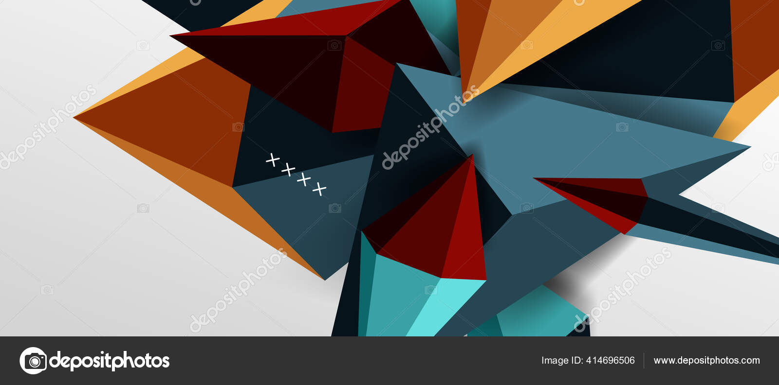 3d low poly abstract shape background vector illustration Stock Vector ...