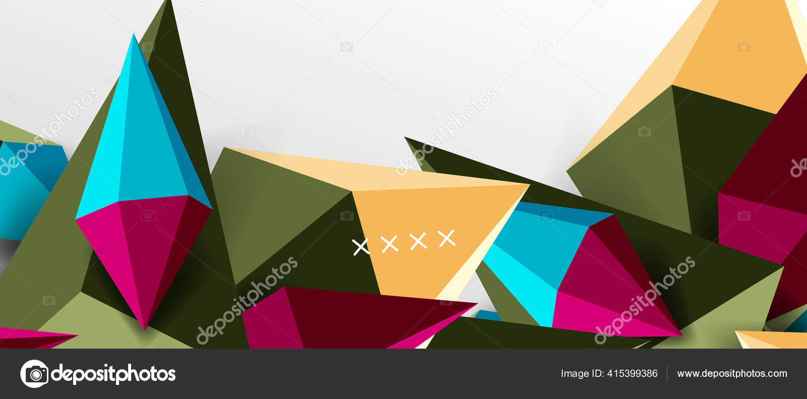 3d low poly abstract shape background vector illustration Stock Vector ...