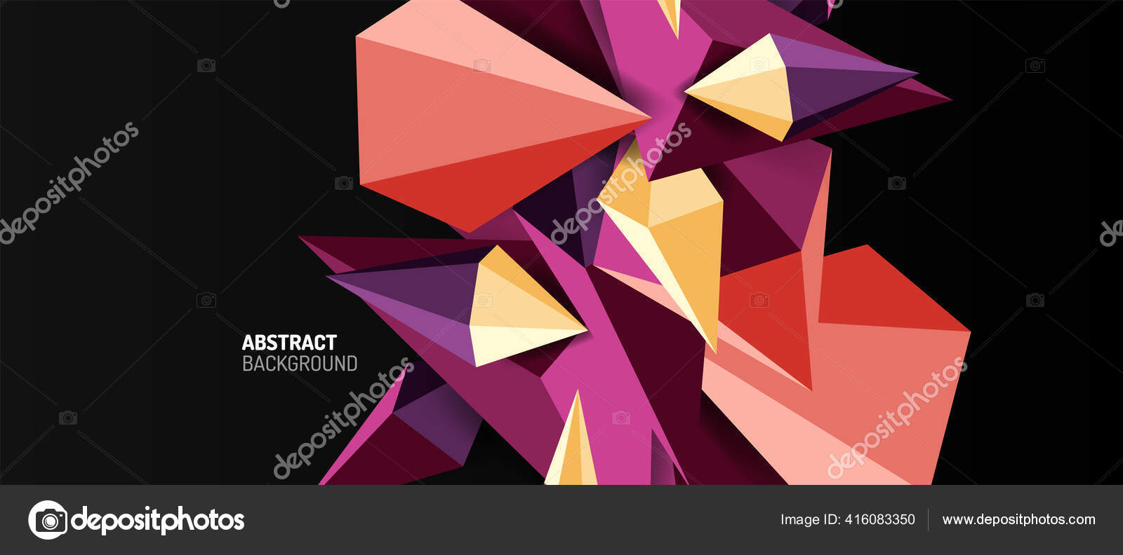 3d low poly abstract shape background vector illustration Stock Vector ...