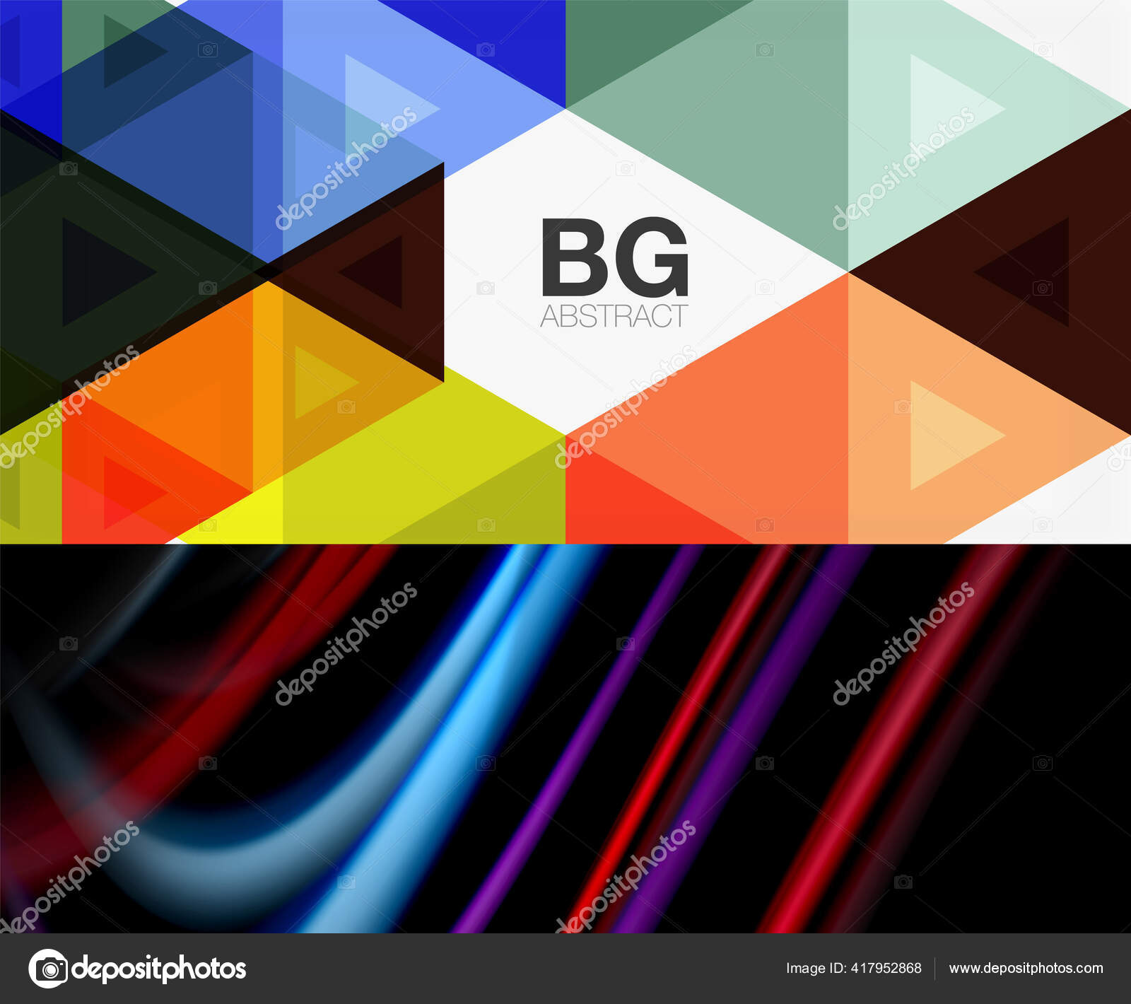 Set of modern geometric shapes abstract backgrounds. Vector ...