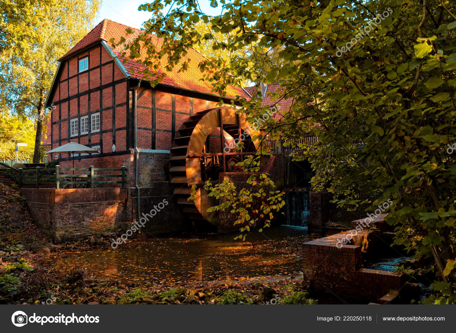 Forest Autumn Beautiful Picturesque Watermill — Stock Photo © dar19.30 ...