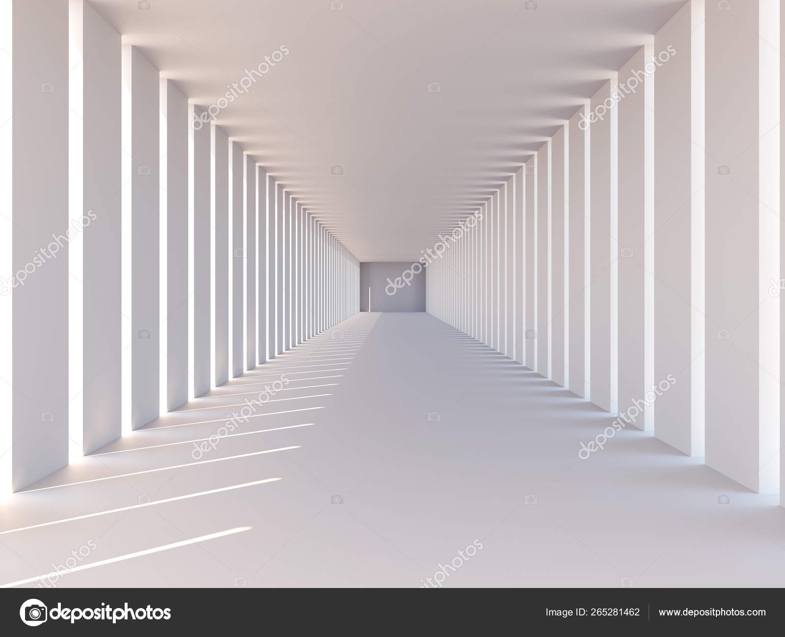 Abstract white architectural 3d space with sunlight — Stock Photo ...