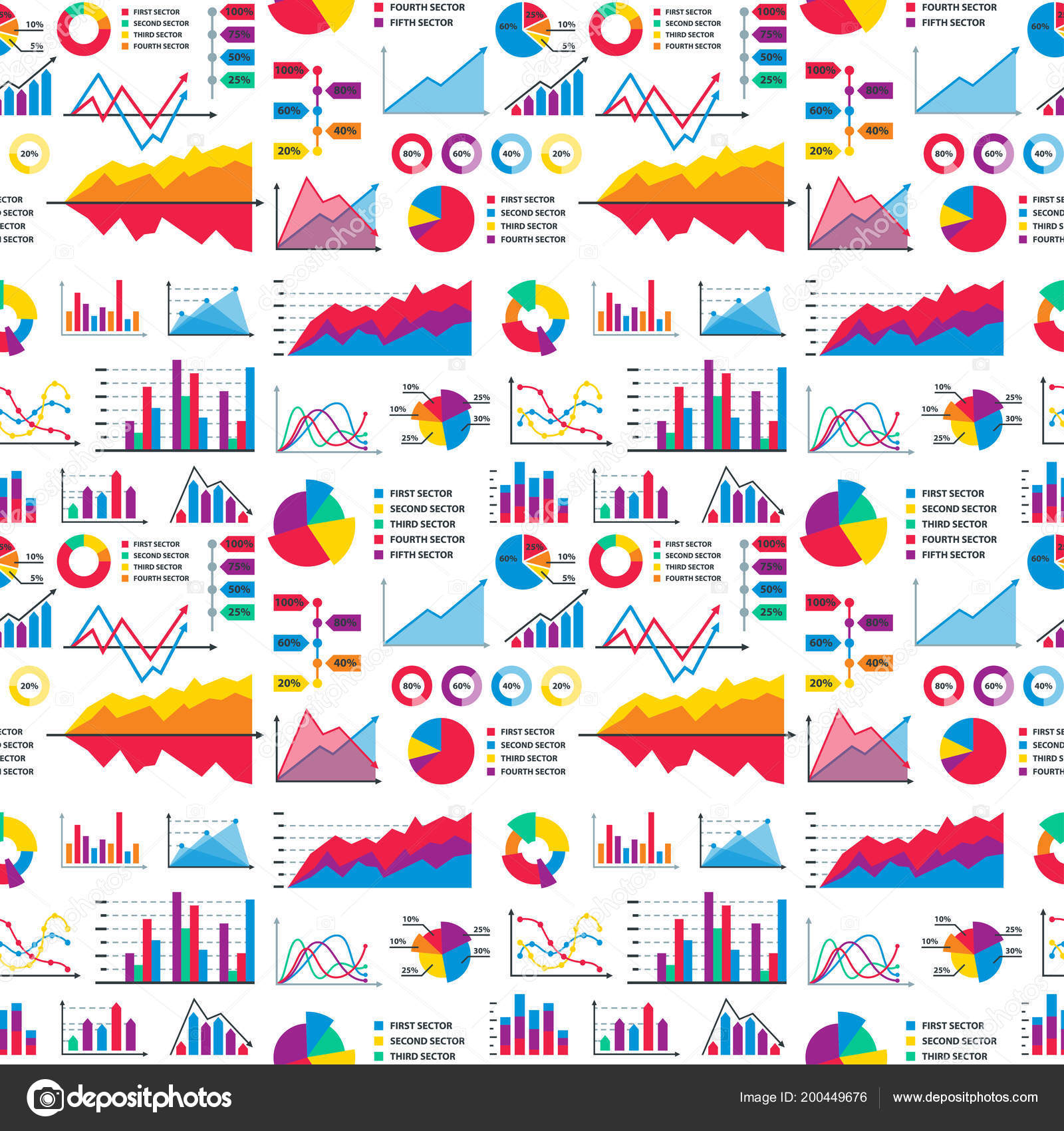 Diagram chart graph elements vector business infographic flow sheet ...