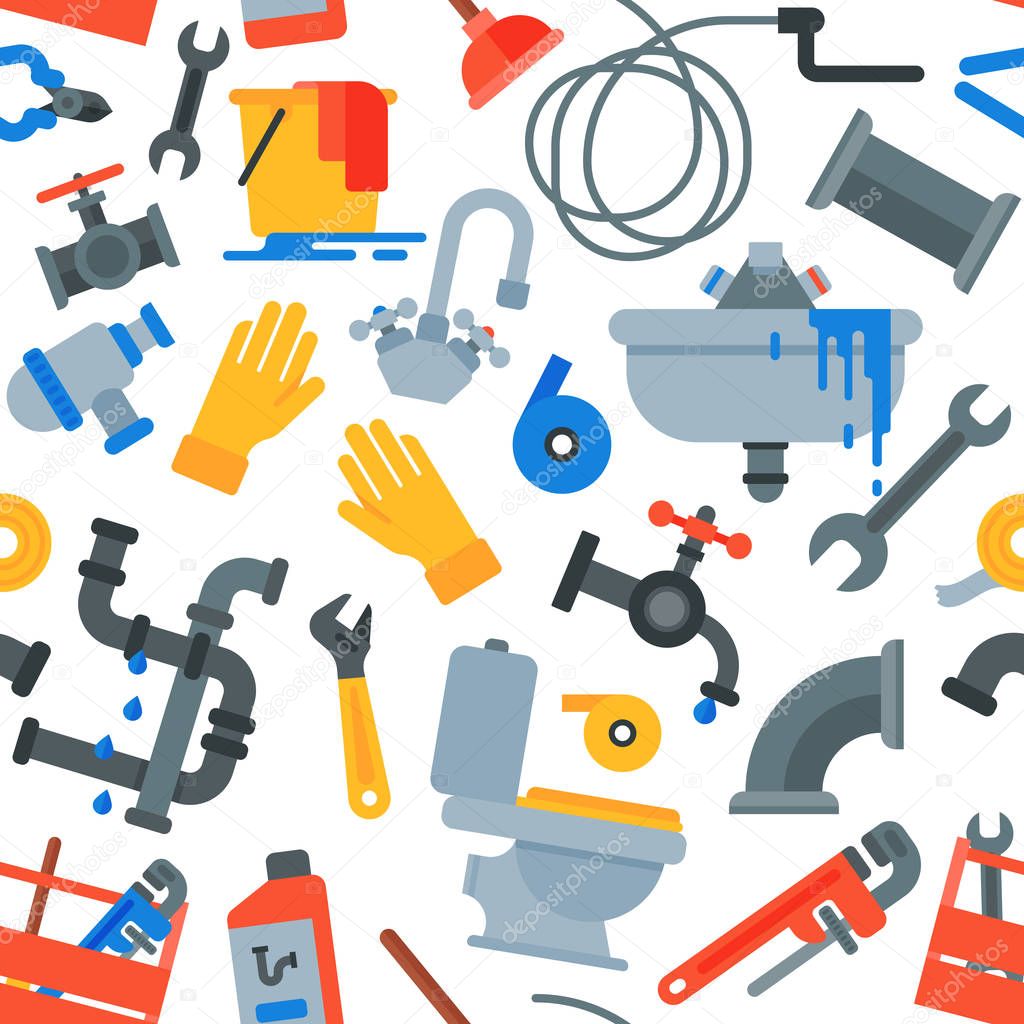 Herramientas de fontanero vectorial reparaci n de tuber as con herramientas de reparaci n y ...