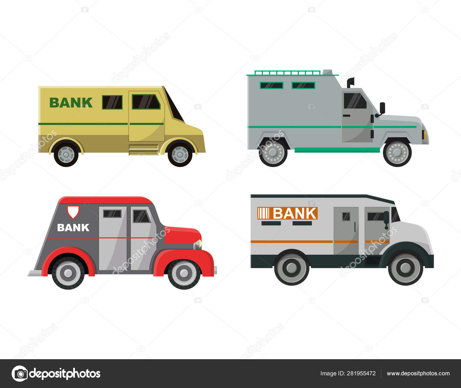 Armored vehicle vector bank cash van transport car illustration armor ...
