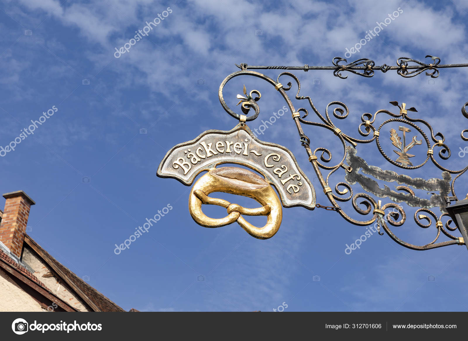 Symbol for a bakery with cafeteria in Franconia, Bavaria, German ...