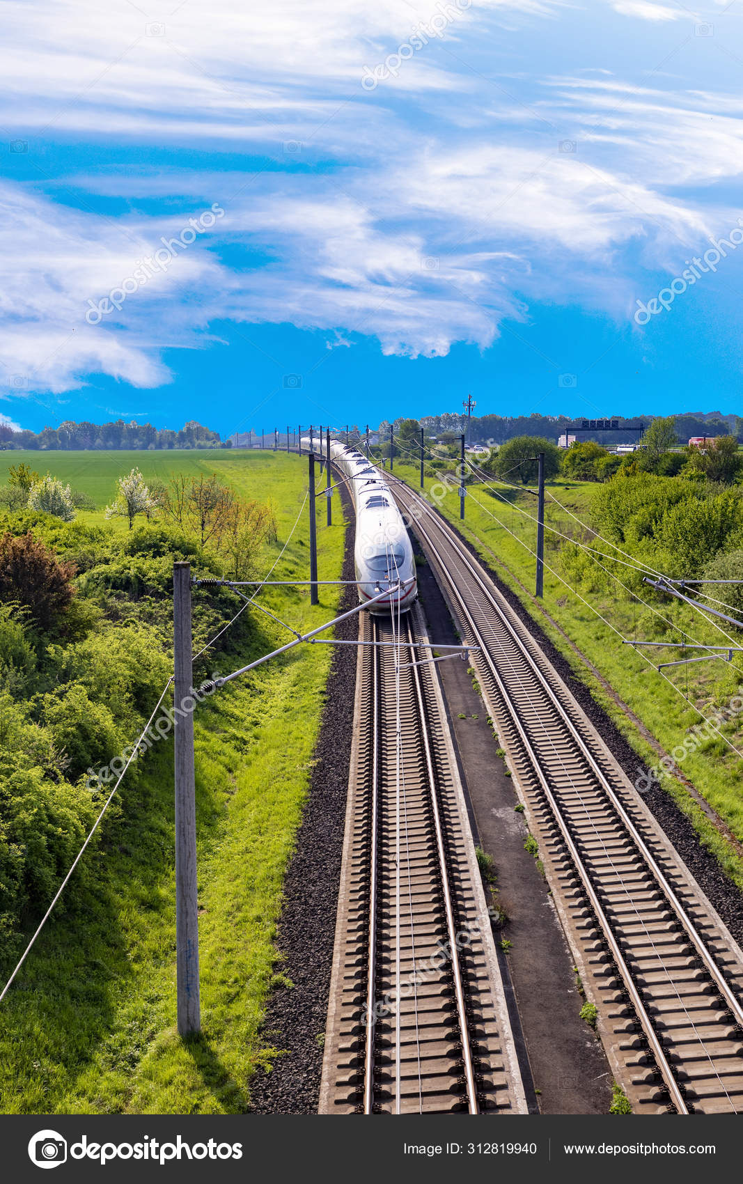 German high speed train ICE with speed — Stock Editorial Photo ...