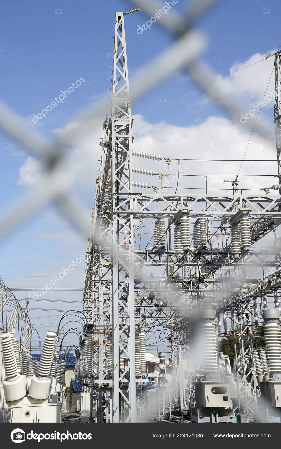 Part High Voltage Substation Switches Disconnectors Stock Photo by ...