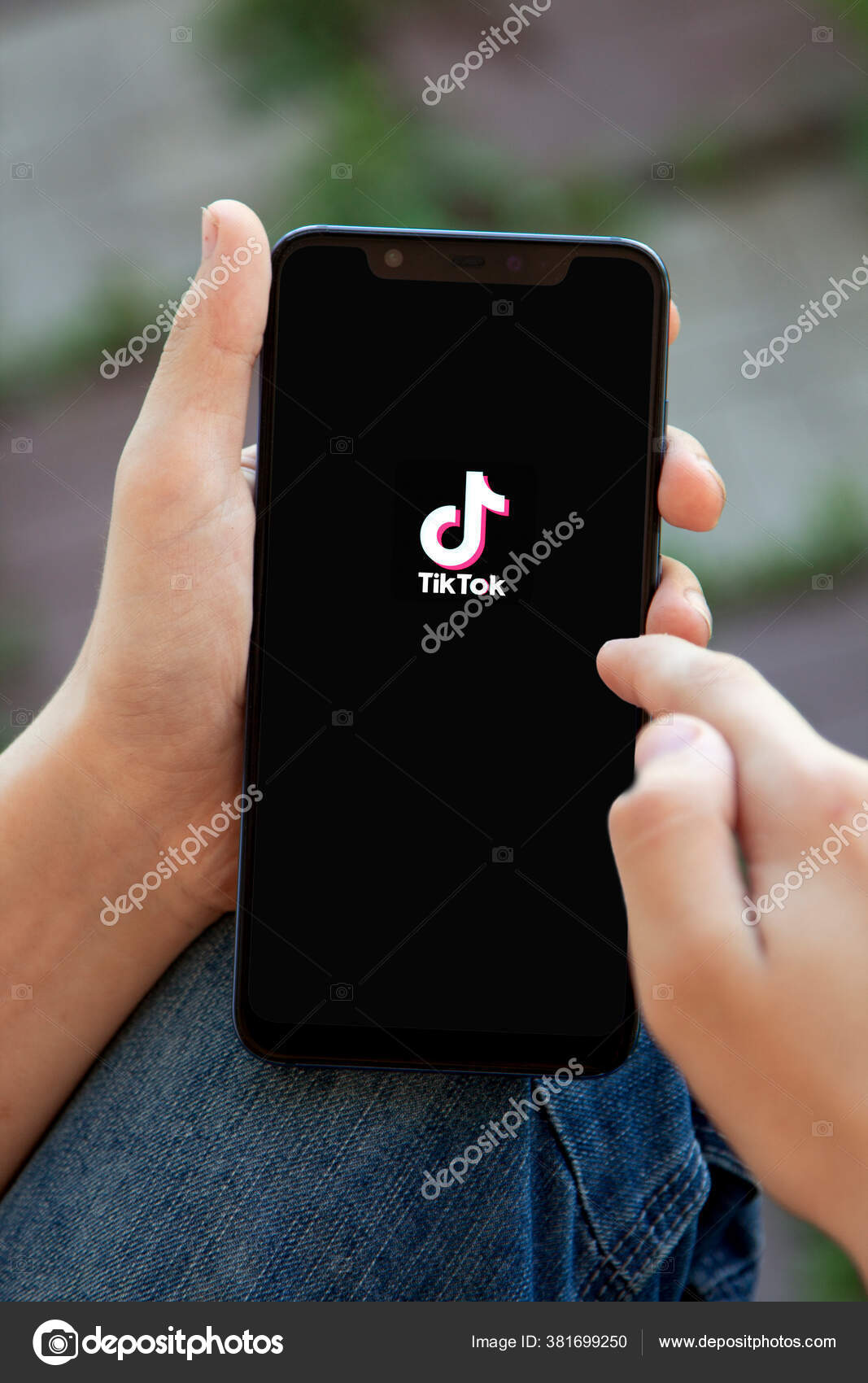 Tik Tok Application Icon Smartphone Screen Streaming Service Media ...