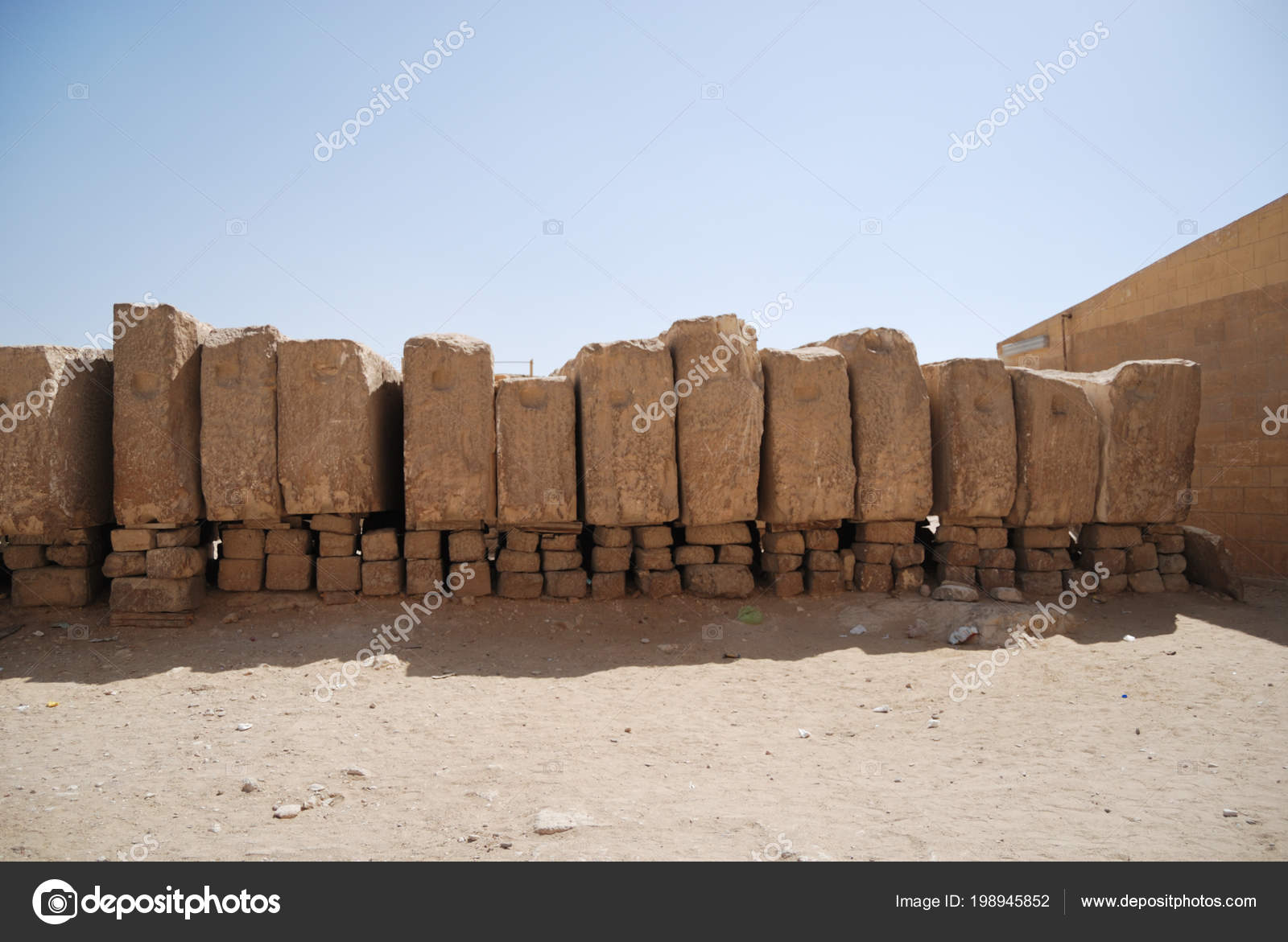 Quarries Next Pyramid Cheops Giza Stones Were Left Construction ...