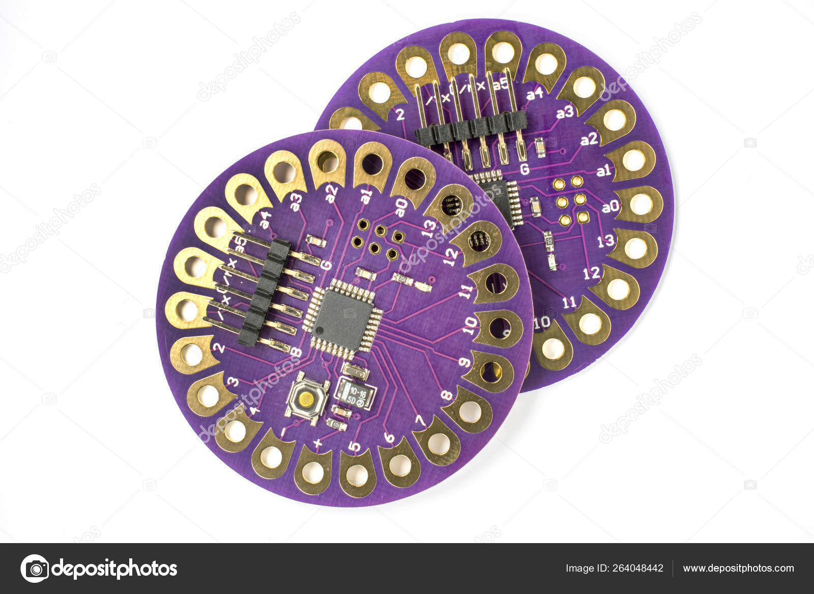 Lilypad DIY board isolated on white background close up top view Stock ... Lilypad DIY board isolated on white background close up top view Stock ...