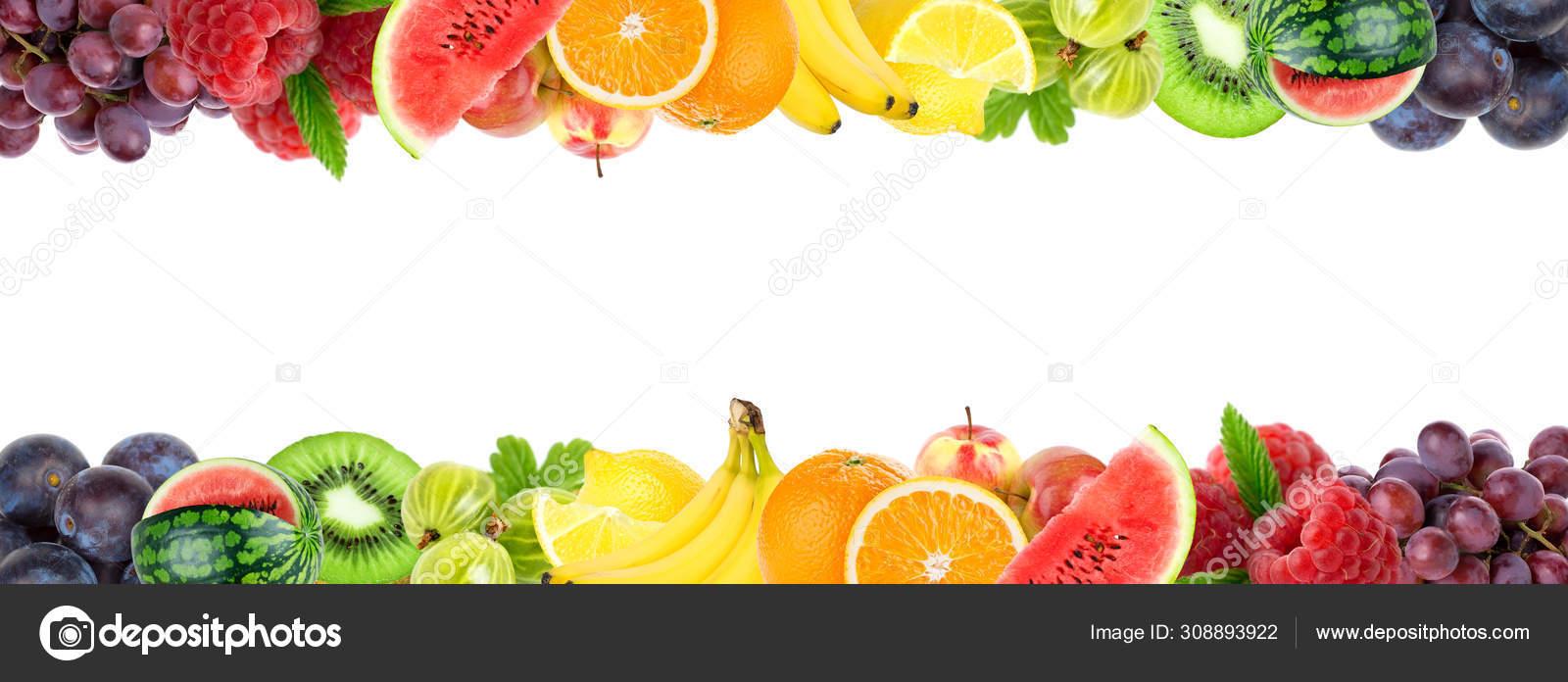Collage of mixed fruits. Fresh color fruits — Stock Photo © seralex ...