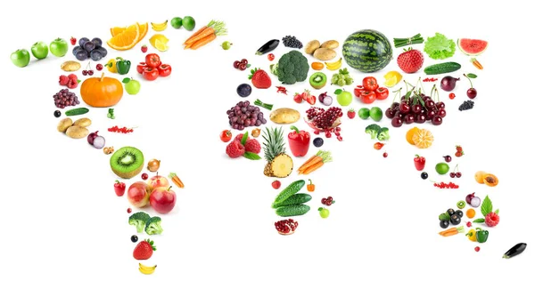 Mapa del mundo frutas verduras fotos de stock, imágenes de Mapa del ...