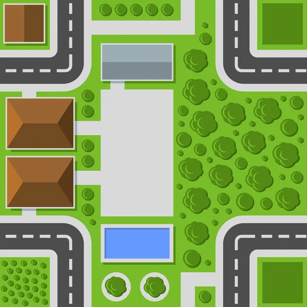 City Top View. Town Map Seamless Pattern. Vector Stock Vector by ...