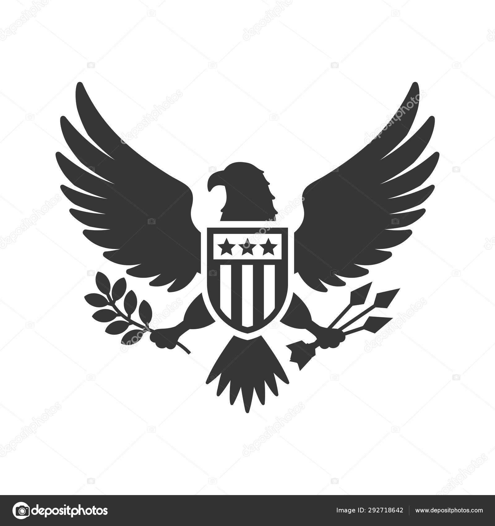 American Presidential National Eagle Sign on White Background. Vector ...