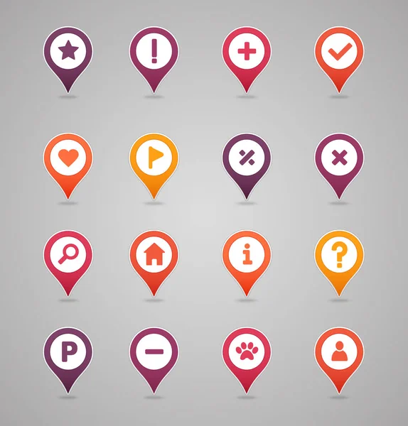 Pin map icon set. Map pointer. Map markers Stock Vector by ©ayra 278206578