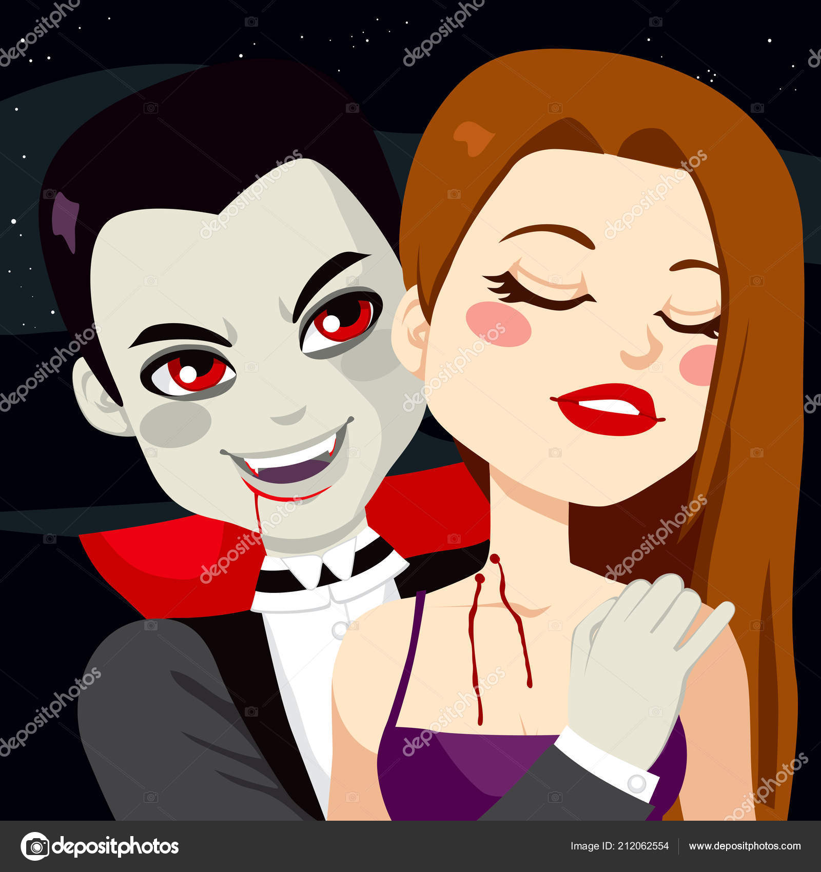 Dracula Biting Neck