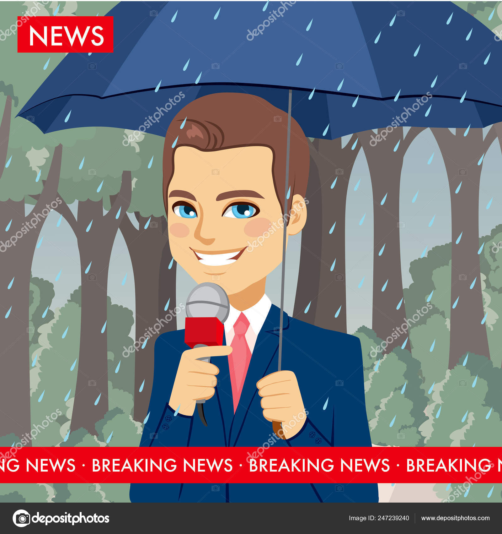 Kid Weather Reporter Clipart