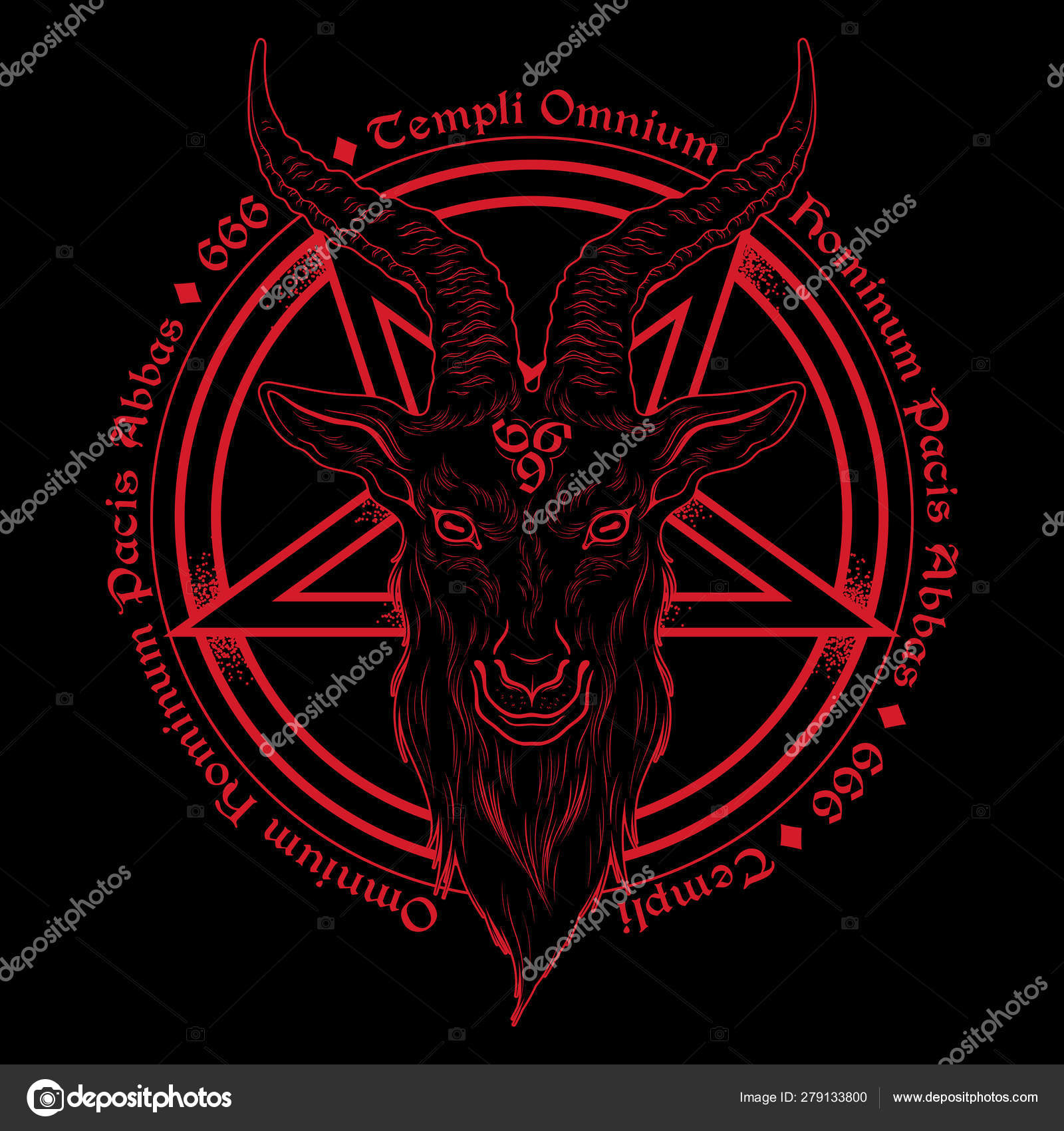 Satanic Goat Head Tattoo