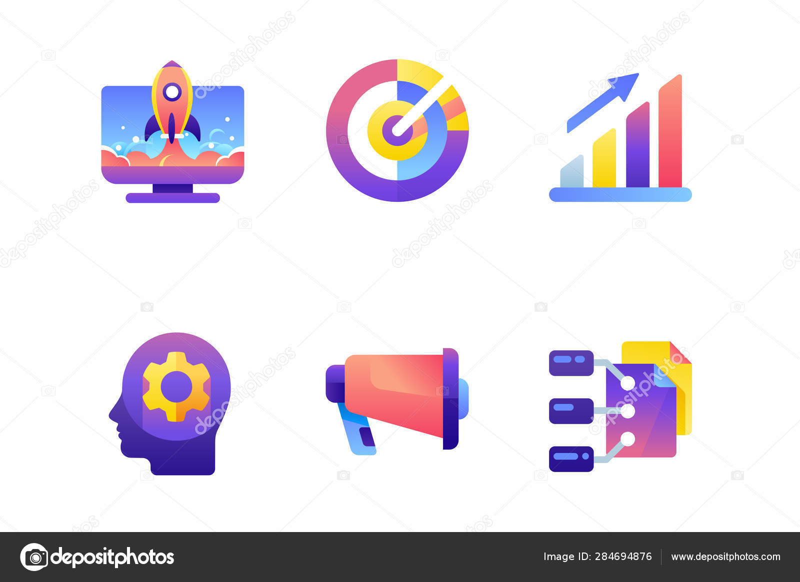 Set startup icons. — Stock Photo © Filata_nata #284694876