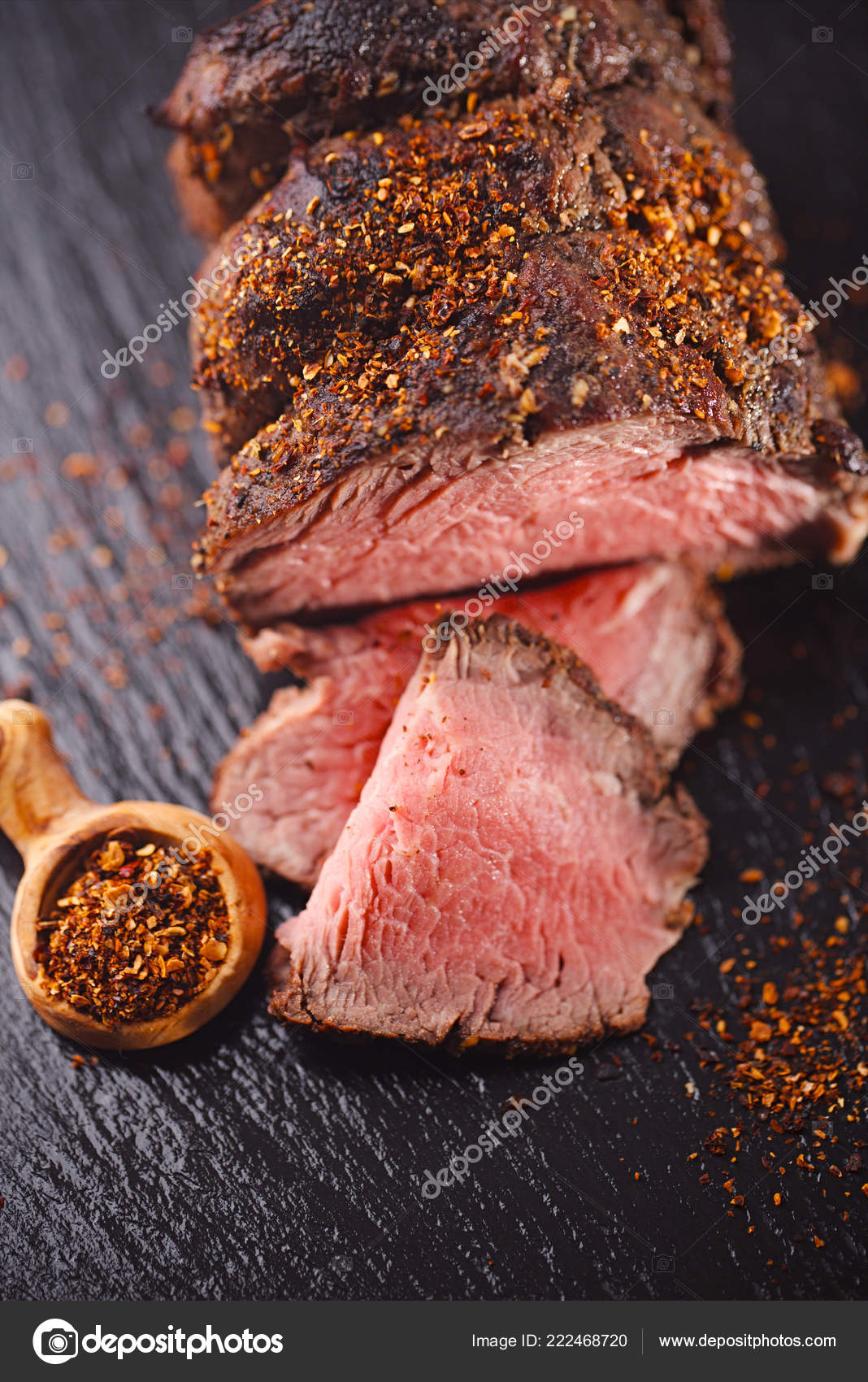 Roast Beef Steak Chipotle Chilli Flakes Perfectly Sous Vide Cooked ...