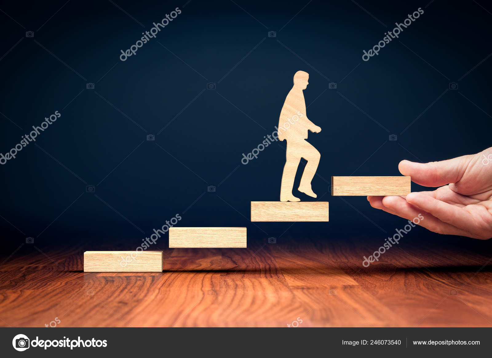 Coach Motivating Personal Development Success Career Growth Concept ...