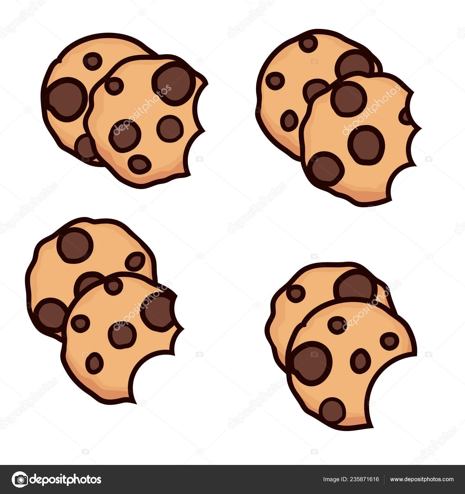 Clipart: chocolate chip cookies | Vector Set Chocolate Chip Cookies ... Clipart: chocolate chip cookies | Vector Set Chocolate Chip Cookies ...